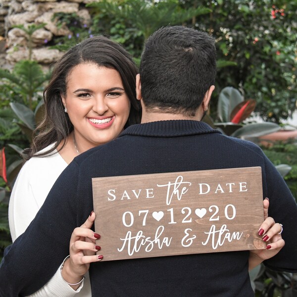 Save the Date Sign, Engagement Photo Prop, Save the Date Photo Prop ...