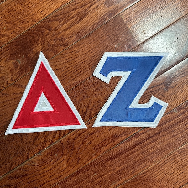 Greek Sorority 4 Inch Greek Letter Iron on Patches Delta Sigma Theta Alpha Kappa Alpha Zeta Phi ...
