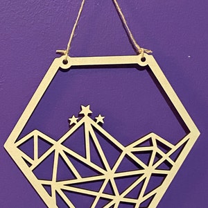 Geometric Velaris Wooden Wall Art Velaris Night Court - Etsy