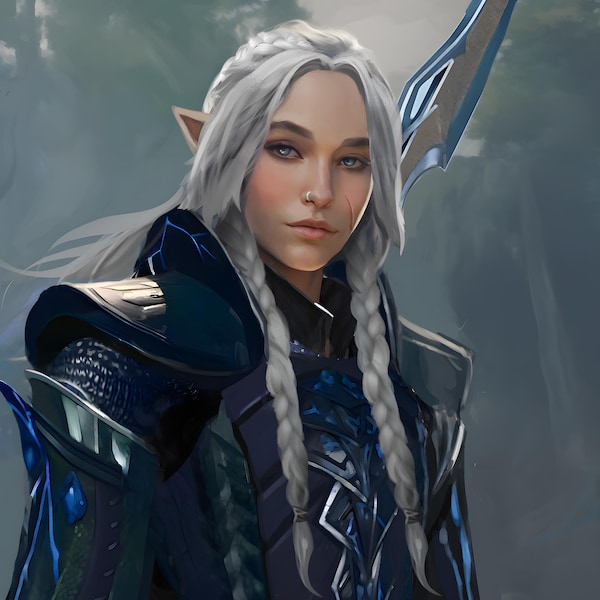 Fantasy Character Commission by Fondlyframed, Character Portrait for OC ...