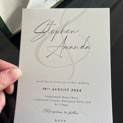 Wedding Invitations Personalised, Evening Reception Invitation, Day ...