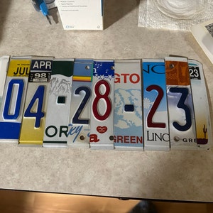 Bulk Worn/faded License Plate Letters and Numbers for Crafters Each ...