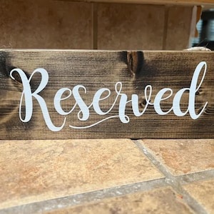 Wedding Reserved Sign Wood Reserved Sign Reserved Sign Wedding Signs ...