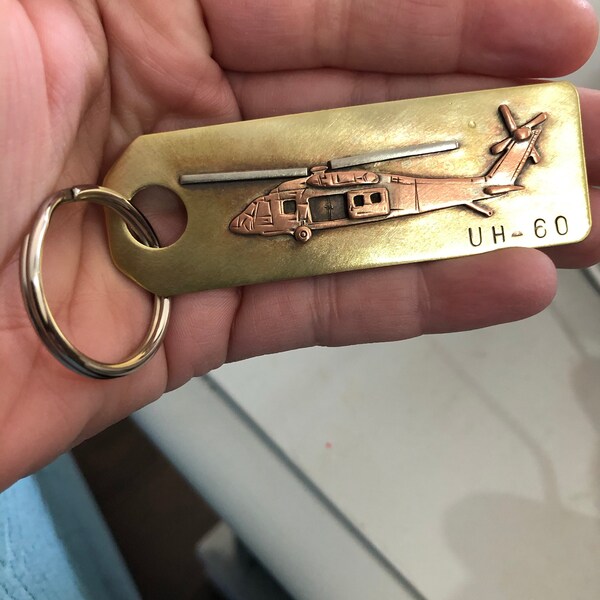 UH-60 Black Hawk Helicopter Keychain - Etsy