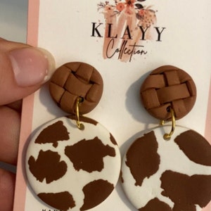 Windswept Sunflower With Pink Rose Detail Polymer Clay Earrings Floral ...