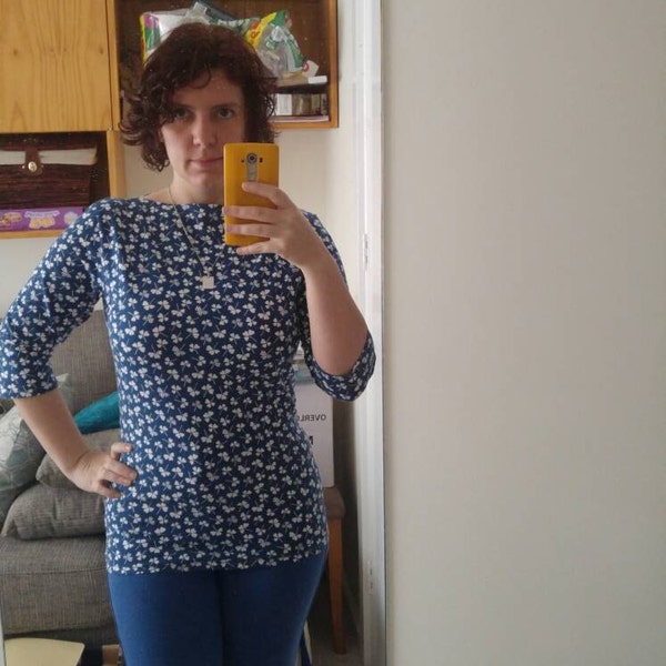 The Gable Knit Top Slash Neckline Women's PDF Sewing Pattern Size 6 to ...