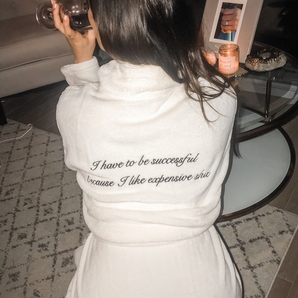 Monogrammed Robe Personalized Robe Custom Embroidered Robe Plush Luxury ...