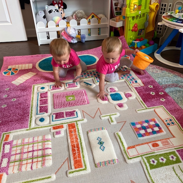 IVI 3D Mini City Nursery Toddler & Kids Montessori Play Mat Rug Soft ...