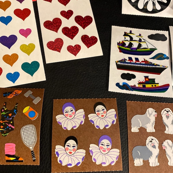 Vintage Rare Sandylion Pierrot Clown Stickers - Etsy