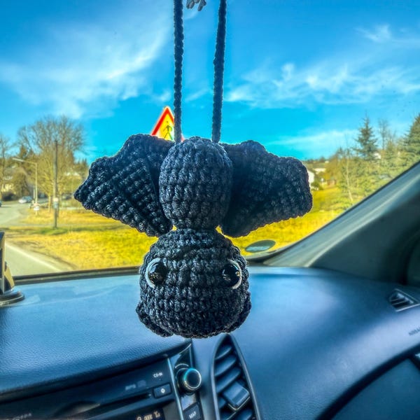 Goth Car Accessory Bat Plush Rear View Mirror Accessory for Women, Men ...