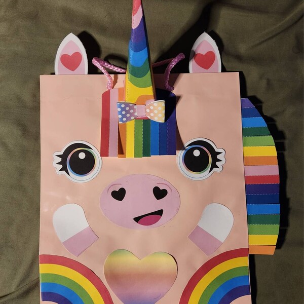 Unicorn Valentine Box Printable Decor Kit 3D Rainbow Horn, 3D Horse ...