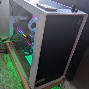 American Walnut Gaming PC Case Stand For Desktop Computer | Etsy
