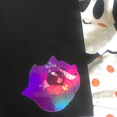 Gengar and Gastly Sticker, Holo Vinyl - Etsy