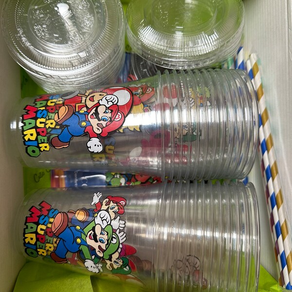 Super Mario Party Cups - Etsy