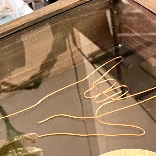 Wire Hand ASL I Love You Sculpture Wall Hanging Art Single Line ...