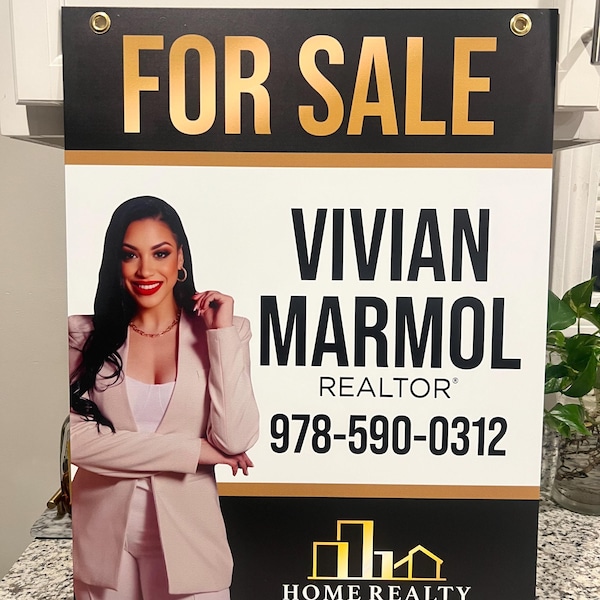 Custom Real Estate Sign PVC Post + Sign Panel & Rider, for Sale, Open ...