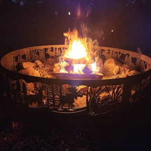 Personalized Retro Camper Fire Pit Ring 12 Tall Heavy - Etsy