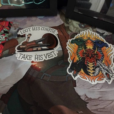 Vox Machina critical Role Tattoo Flash Sheet Art Print - Etsy