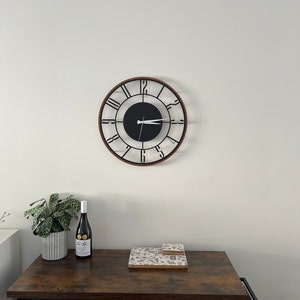Black Rectangle Metal Wall Clock, Modern Large Wall Clock, Oversize ...