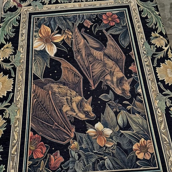 Cottagegoth Goblincore Bat Lovers Rug Gothic Cottagecore Decor | Dark ...
