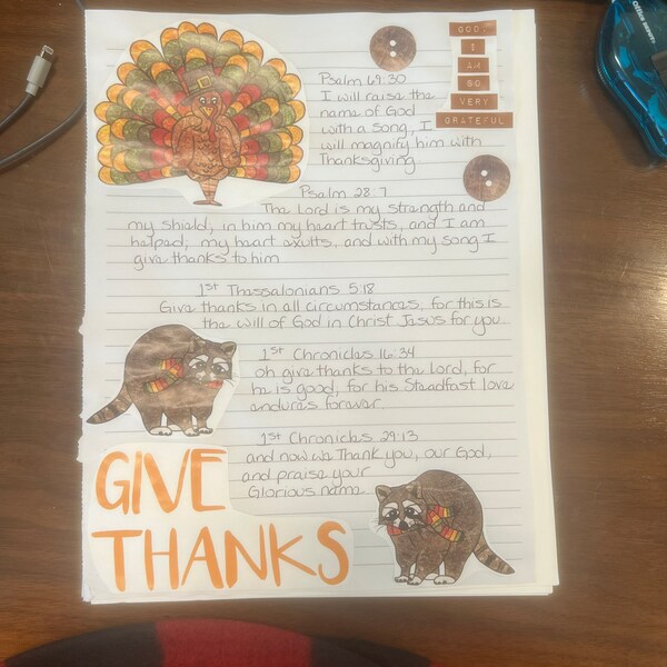 Give Thanks, Thanksgiving, Grace and Gratitude, Bible Journaling ...