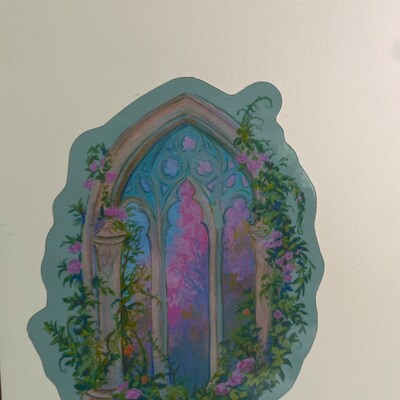Holographic Pale Blue Moon Vinyl Sticker - Etsy