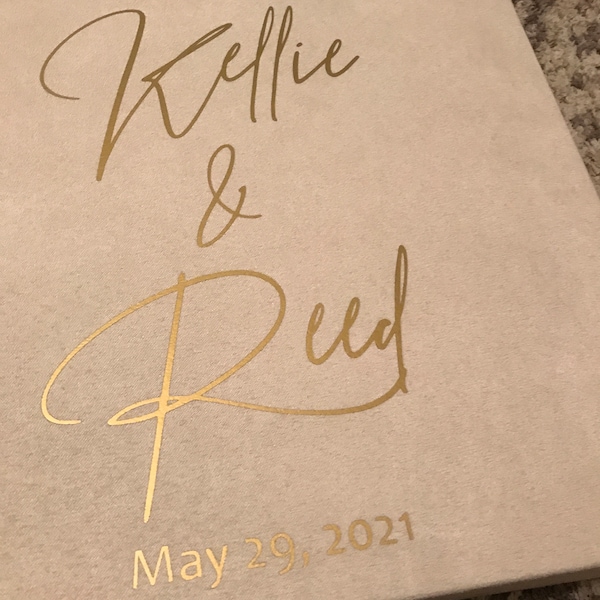 Green or Other Color Velvet Photo Album / Photo Book, Personalized ...