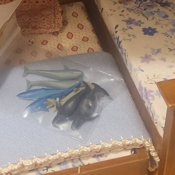 Tiny Blue Whale Figurine - Soft Plastic Animal for Diorama or Aquarium ...