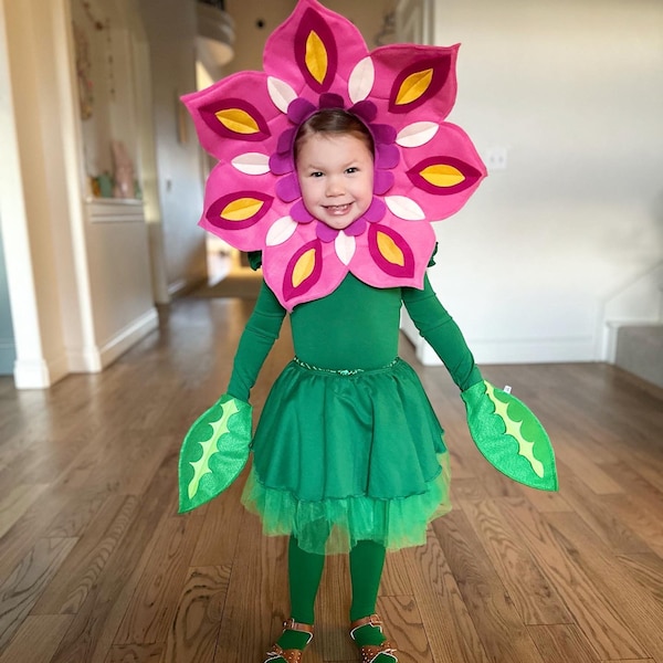 Flower Costume / Be a Flower! / Flower Headpiece and Leaf 'paws ...