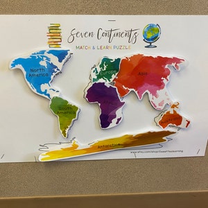 World Biomes Puzzle Map Geography Lesson Busy Book Binder Printable ...