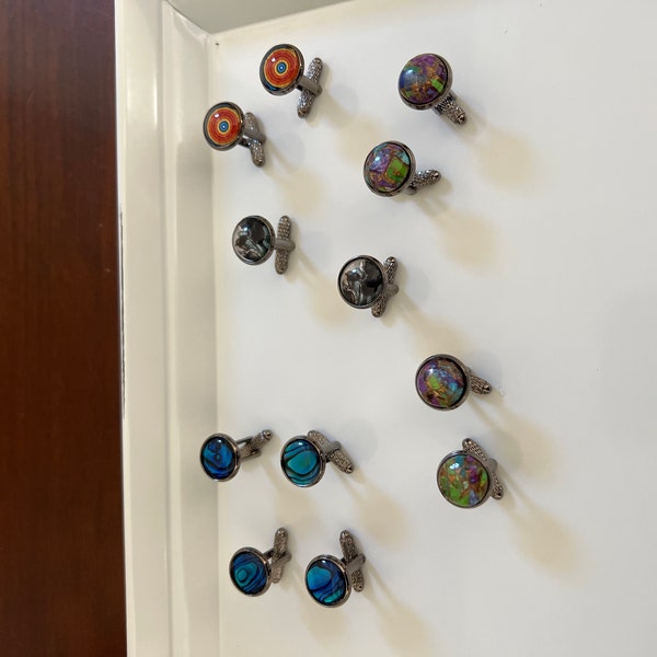 20pcs Cufflinks, Blank Cufflink Tray, French Style Cufflinks,metal Plated Cufflink,with 12mm ...