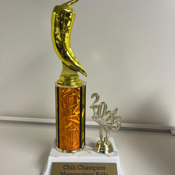 Chili Pepper Trophy. 5" Tall With Choice of Finish. Great Trophy for ...