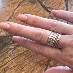 Neapolitan Bangle Bracelet Setgold Filled, Rose Gold Filled, and ...
