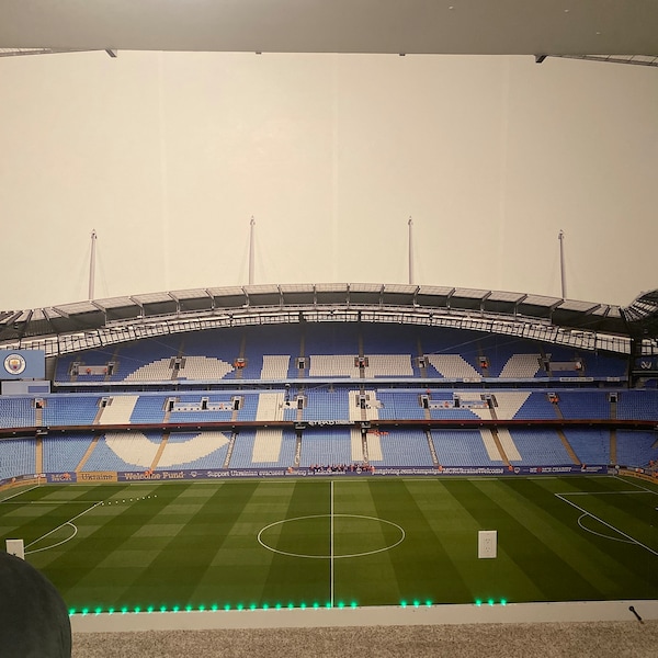 Manchester City Full Wall Mural - CITY in Stands Etihad Stadium Wall ...