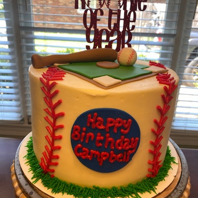 Rookie of the Year Cake Topper/ Baseball Cake Topper/ Baseball - Etsy