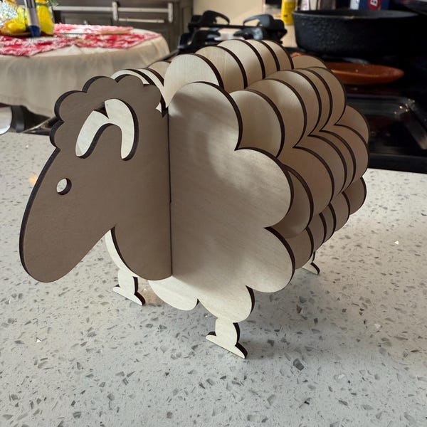 Wooden Sheep Coasters Laser Cut Svg File Glowforge Sheep Coasters ...