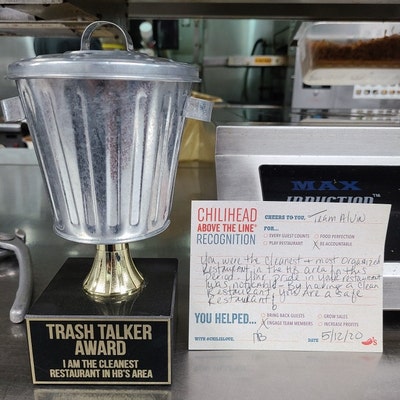 Fantasy Football Trophy Take Out the Trash Trash Can Trophy Trashcan ...