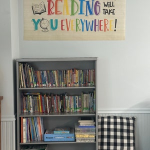 Reading Will Take You Everywhere Wall Decal Classroom Vinyl Library ...