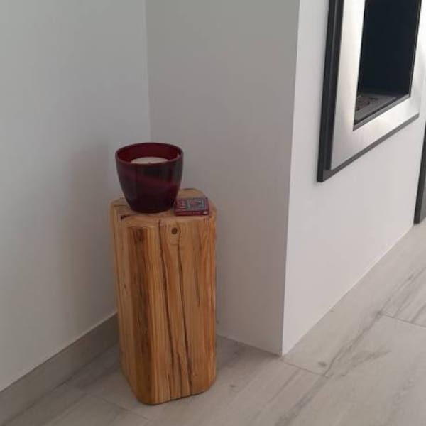 Side Table - Stump, Trunk Old Beam Rustic Loft Style Modern Farmhouse ...