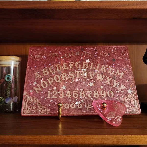 Ghostly Shimmer & Black Handmade Talking Spirit Board W/ Planchette ...