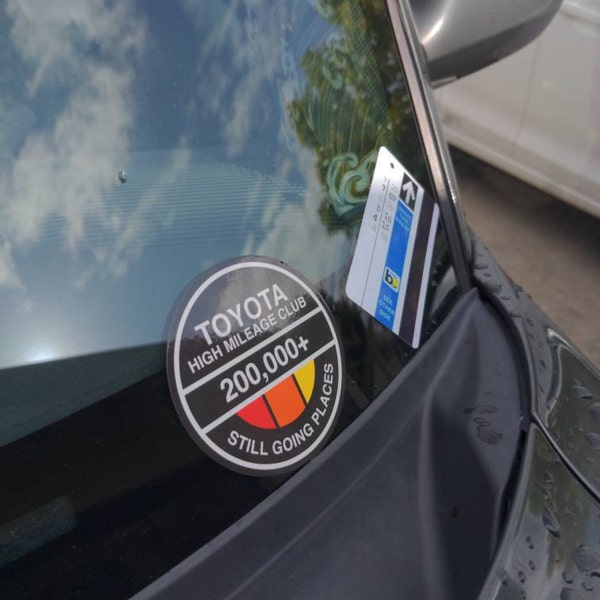 Toyota High Mileage Club Vinyl Sticker: Japanese Vintage Retro Decal - Etsy
