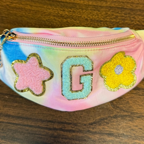 Personalized Kids Nylon Fanny Pack | Chenille Letter Patch Fanny Pack ...