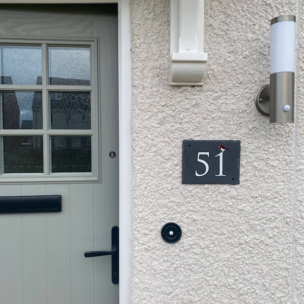 Hand Painted Slate House Signs Slate House Sign Slate House Number Name ...