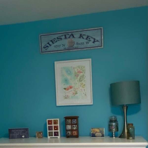 Siesta Key #1 Beach Sand Dollar Blue Latitude Longitude | Wall Art ...