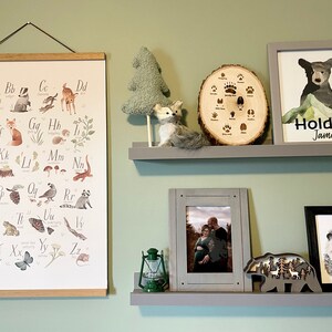 Woodland Alphabet Poster, Woodland Alphabet Print, Woodland Nursery ...