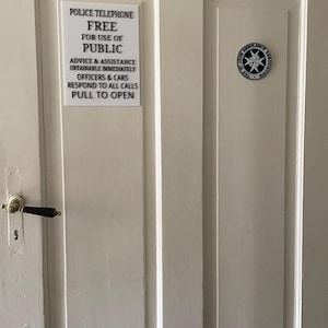 Police Box Windows 3d Printed Blue and White 7.25x9.5 - Etsy