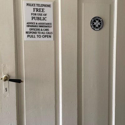 Police Box Windows 3d Printed Blue and White 7.25x9.5 - Etsy