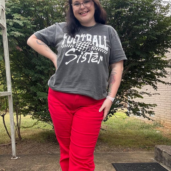 Custom Checkered Football Shirt COMFORT COLORS® Retro Game Day Football ...