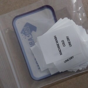 60 Clothing Tag Labels, Laundry Safe Labels for Clothing, Personalized ...