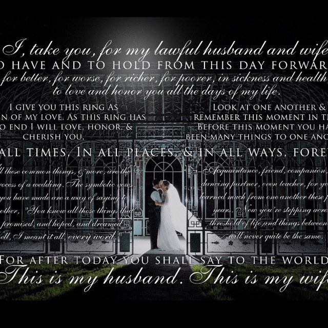 The Marriage Box Poem Personalized Wedding Gift Monogram | Etsy